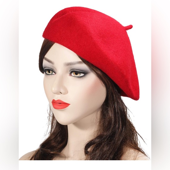 Accessories | Wool Red Beret | Poshmark